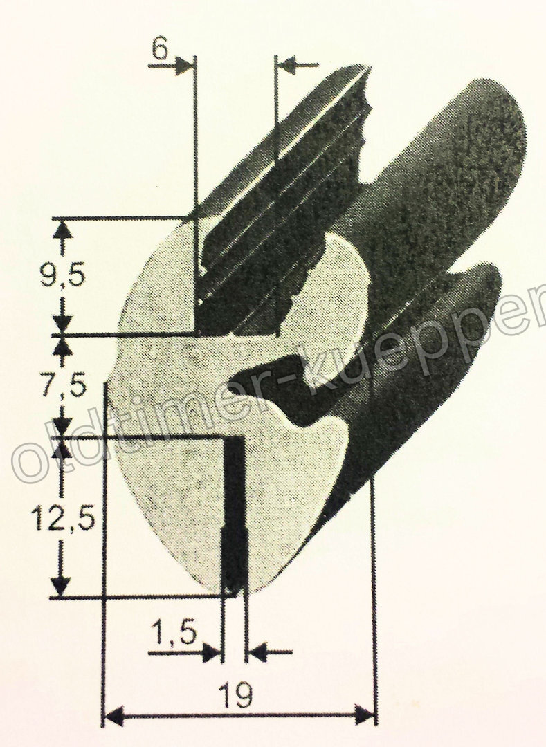 Scheiben-Klemmprofil, 0,25