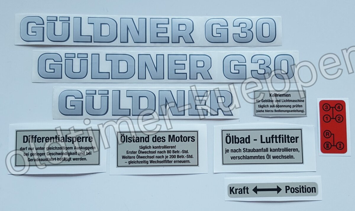 Aufklebersatz "Güldner G30", 39,90