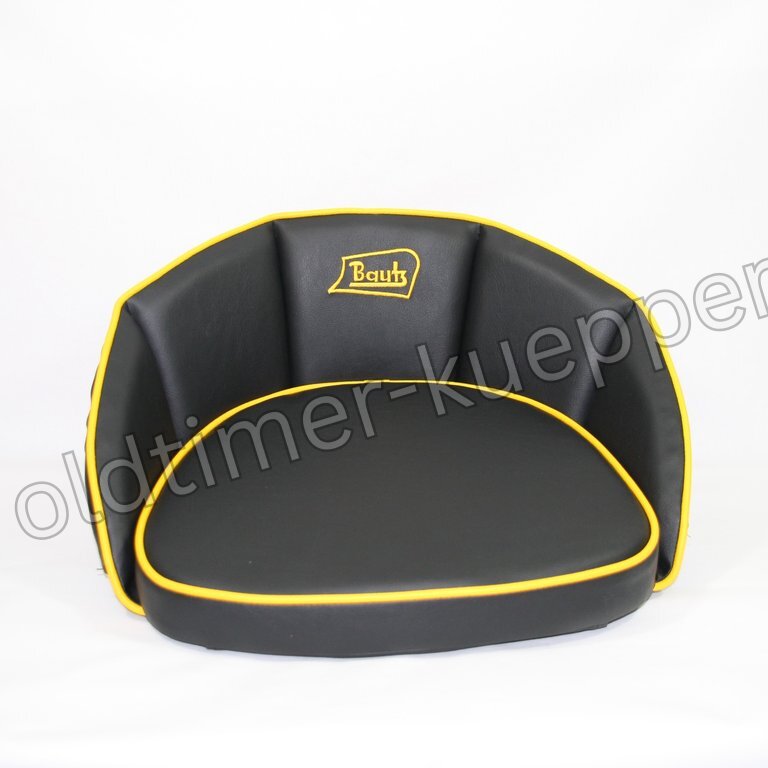 Sitzkissen mit Bautz-Logo schwarz/gelb, 65,00